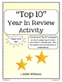 One Less Headache: Fabulous Friday Freebies! New Years Lessons