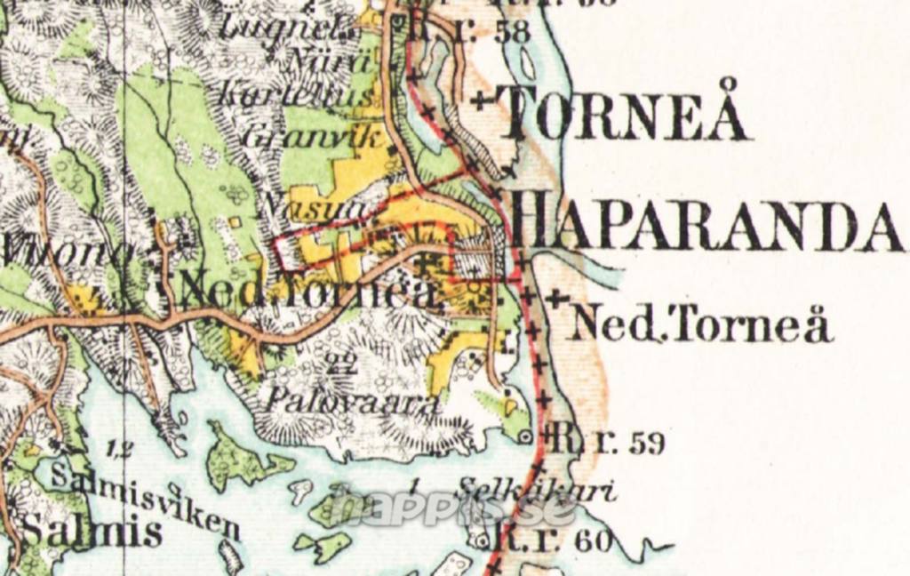 Karta över Tornea Haparanda bild | Karta över Sverige, Geografisk ...