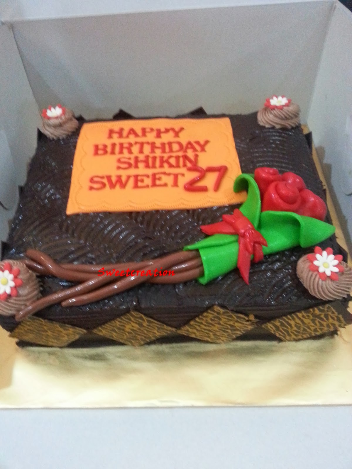 Sweet Creations: Sweet 27 Birthday cake