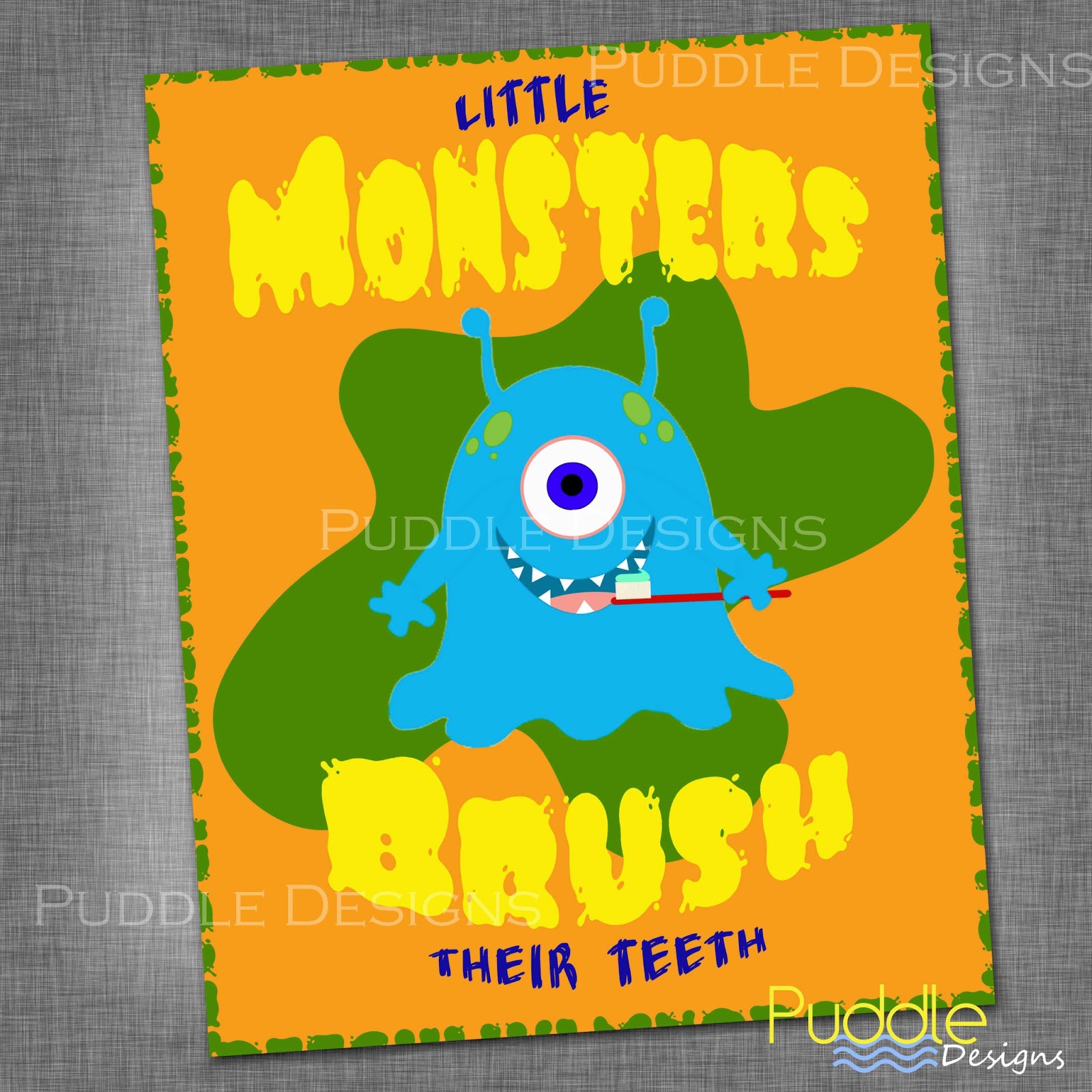 Puddle Designs: Monster Boy Bathroom
