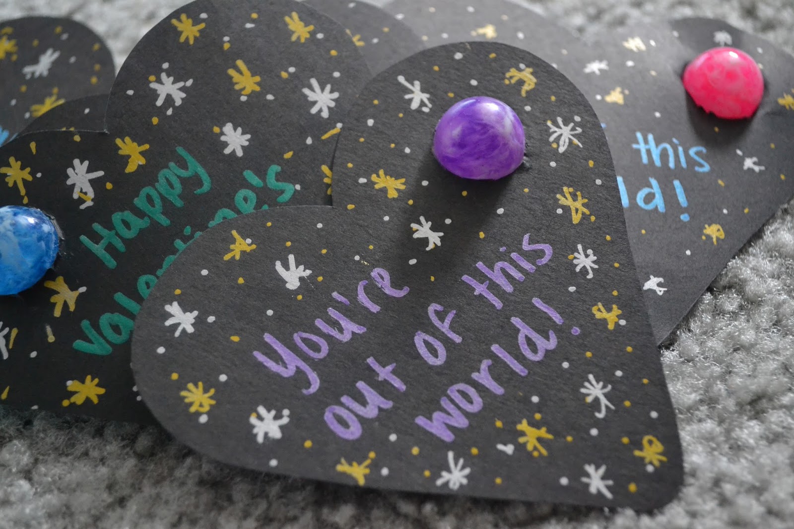 Ginger, E, and Our Family: DIY Space Themed Valentine's Day Cards!