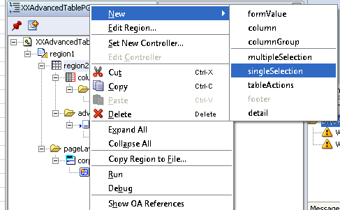 Oracle Application's Blog: OAF advanced table single selection