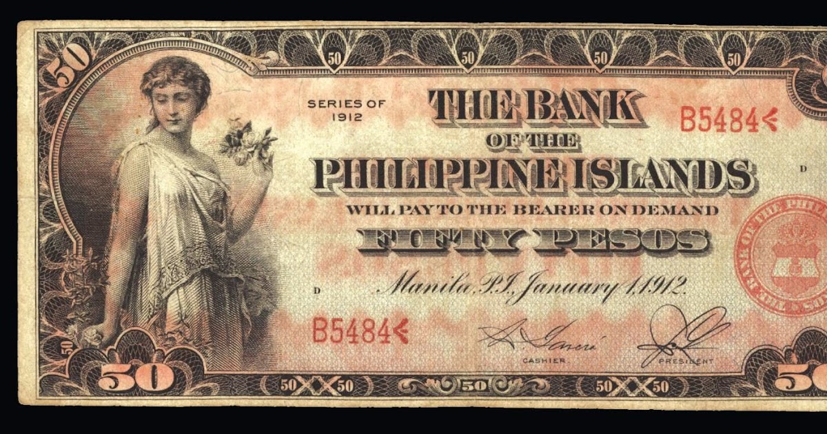1912 50 Pesos Philippine Bank Note|World Banknotes & Coins Pictures ...