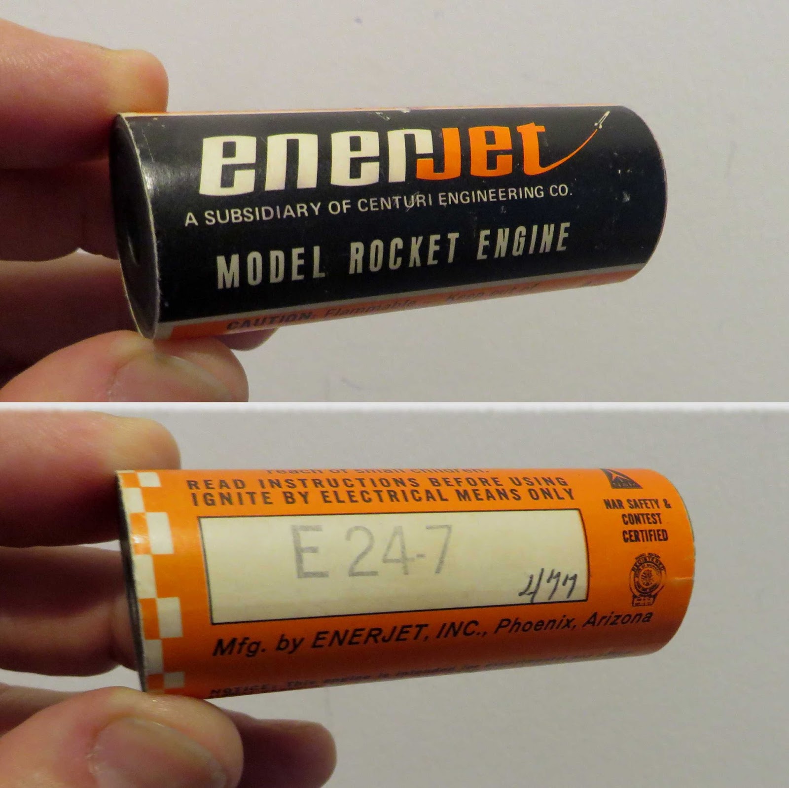Model Rocket Building: Old Enerjet Engine