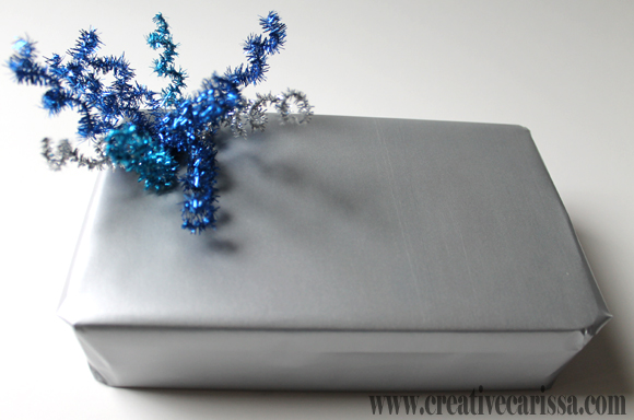 Impressive Dollar Store Gift Wrap Ideas: Blue, Silver and Snow ...
