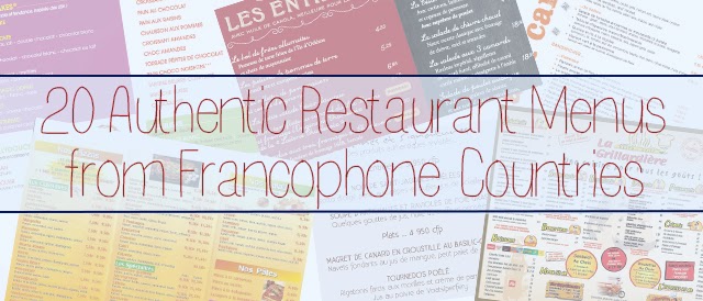 20 Authentic Restaurant Menus from Francophone Countries - The French ...