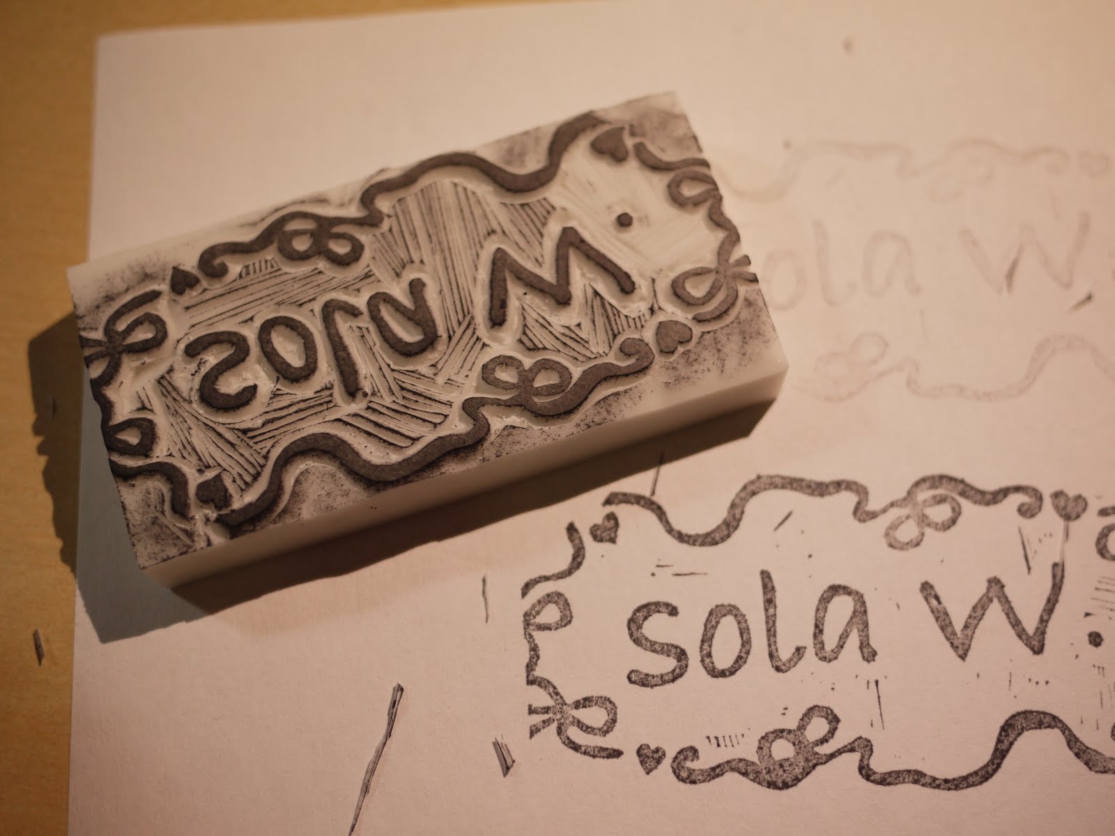 Original Functional Vegan Handmade Bag: Eraser Carving / How to make ...