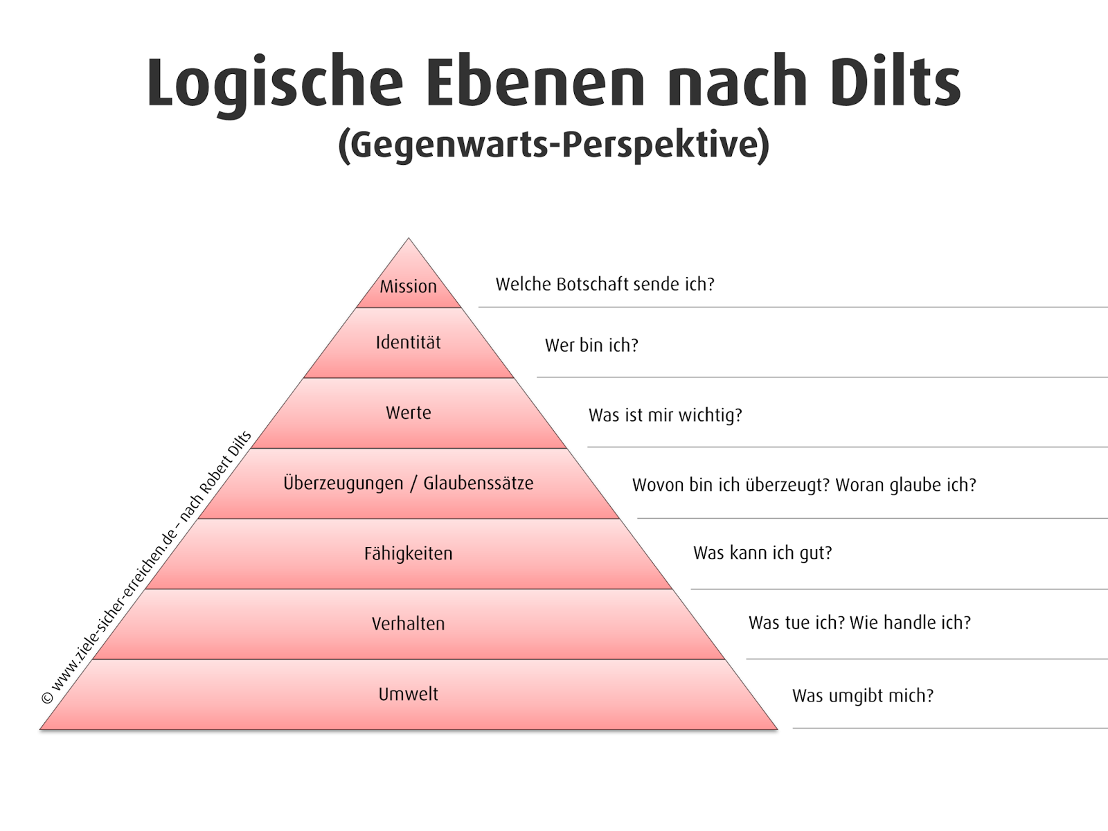 Ziele sicher erreichen!: Logische Ebenen nach Dilts