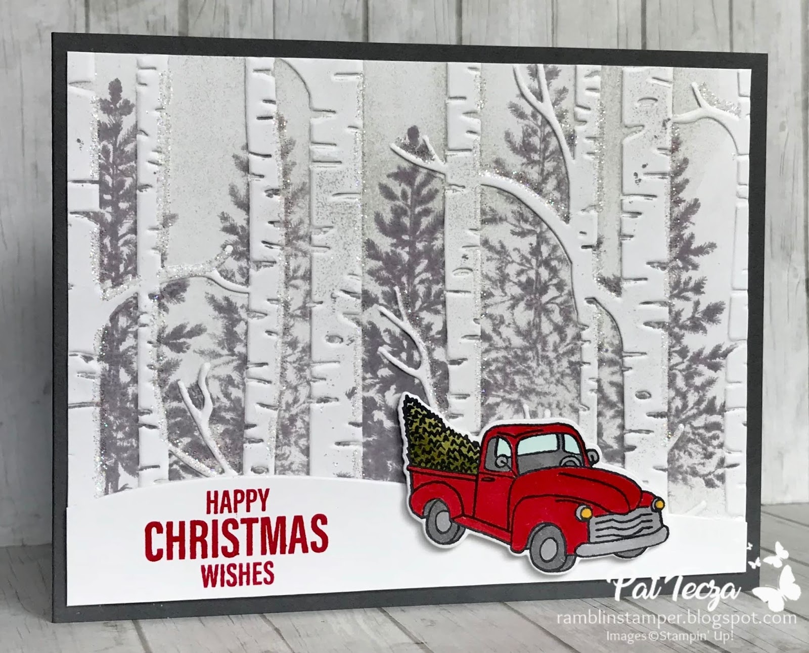 Ramblin' Stamper: Bringing Home the Tree - Fun Embossing Folder Tutorial