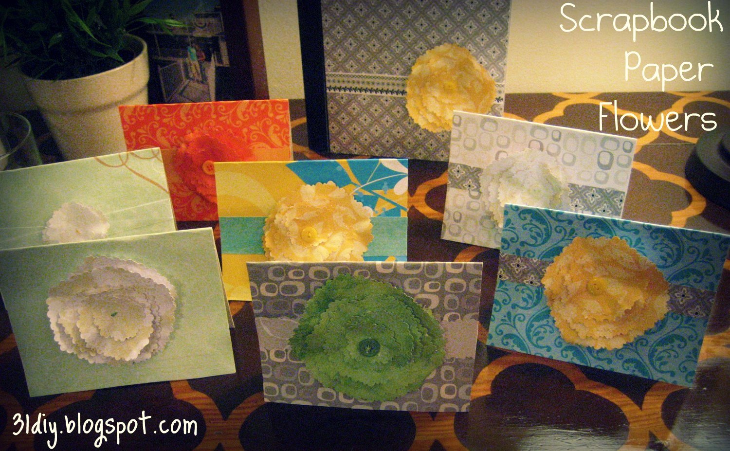 31 diy: Paper Flower + Handmade Cards {tutorial}