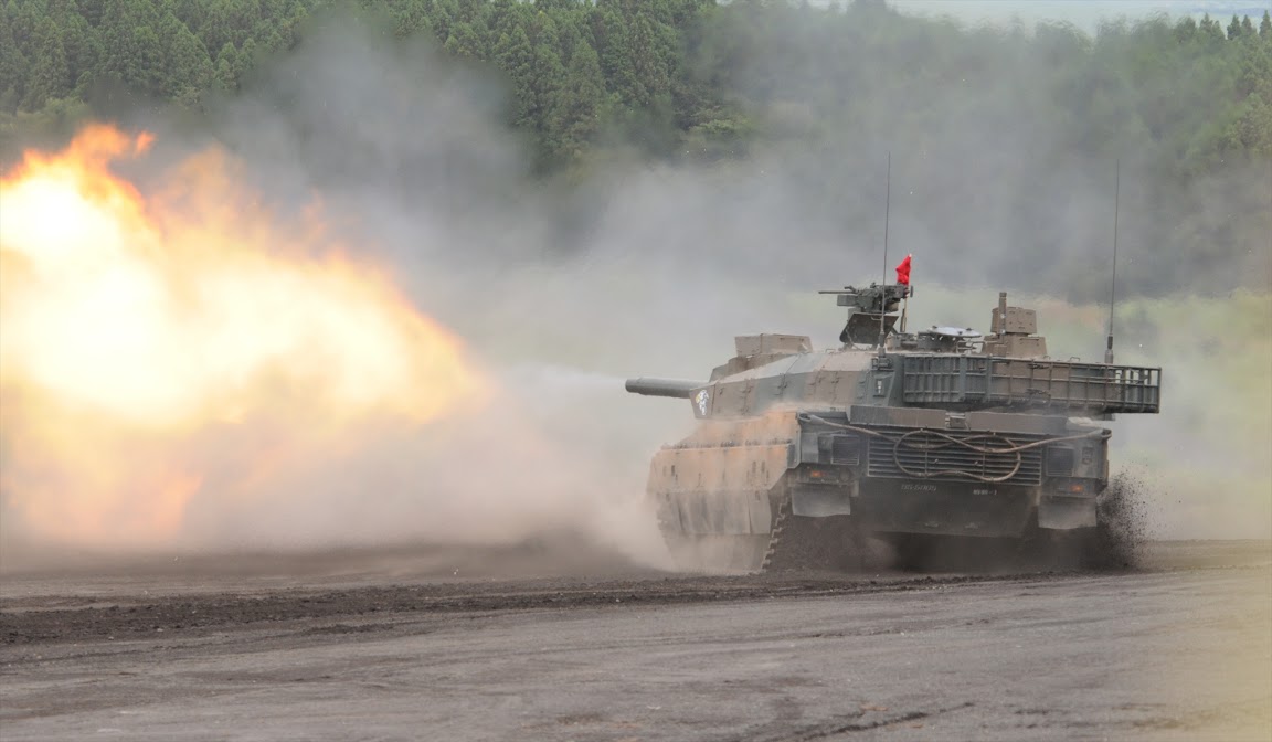 Japanese (JGSDF) Type 10 Main Battle Tank (MBT) in Action | Global ...