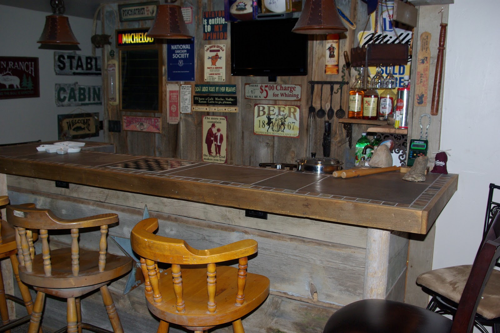 Reclaimed Rustics: Barn Wood Bar