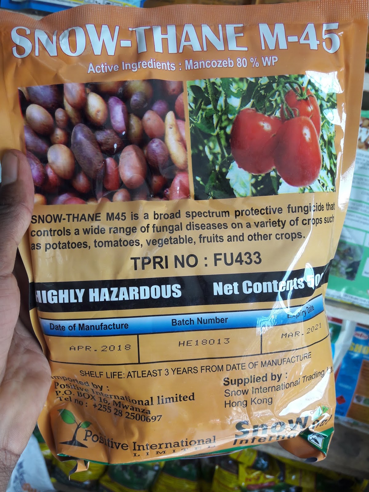 The most common and effective fungicides in Tanzania