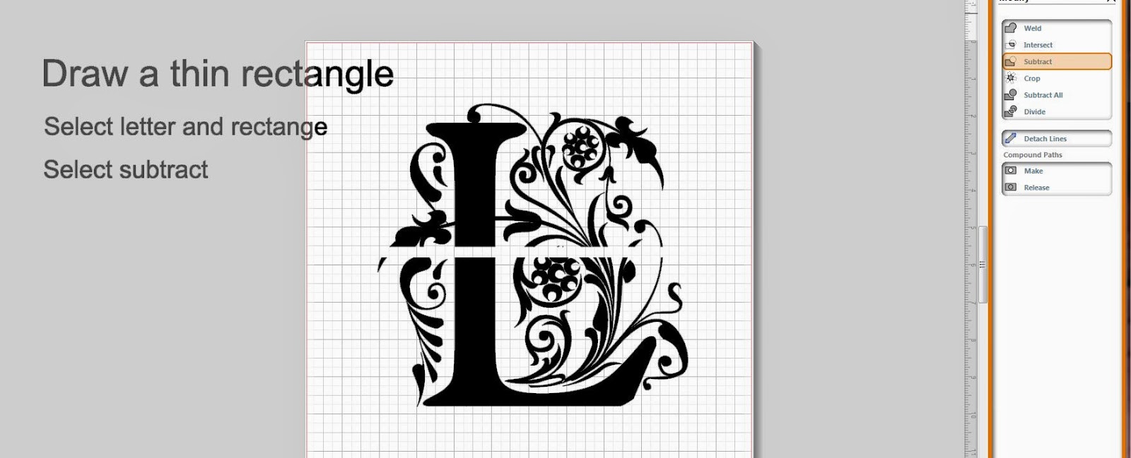 ~ Marilyn's Crafts ~: Creating a Split Letter in Silhouette