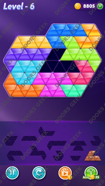 Block! Triangle Puzzle Grandmaster Level 6 Solution ~ Doors Geek