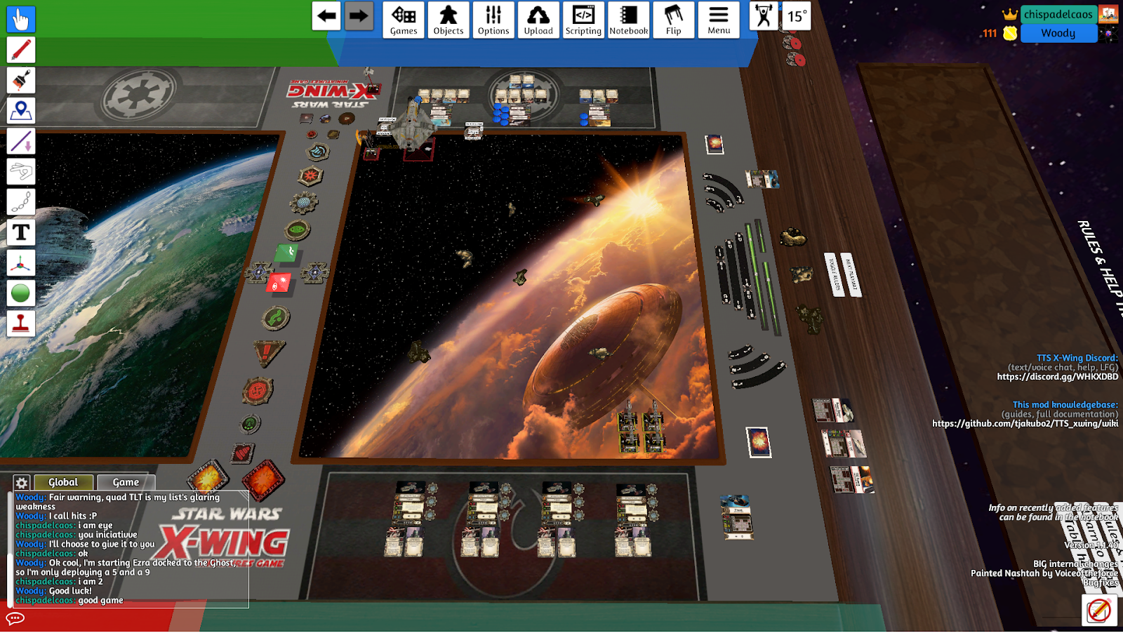 LA TEORIA DEL 42: X-WING: PROBANDO TABLETOP SIMULATOR