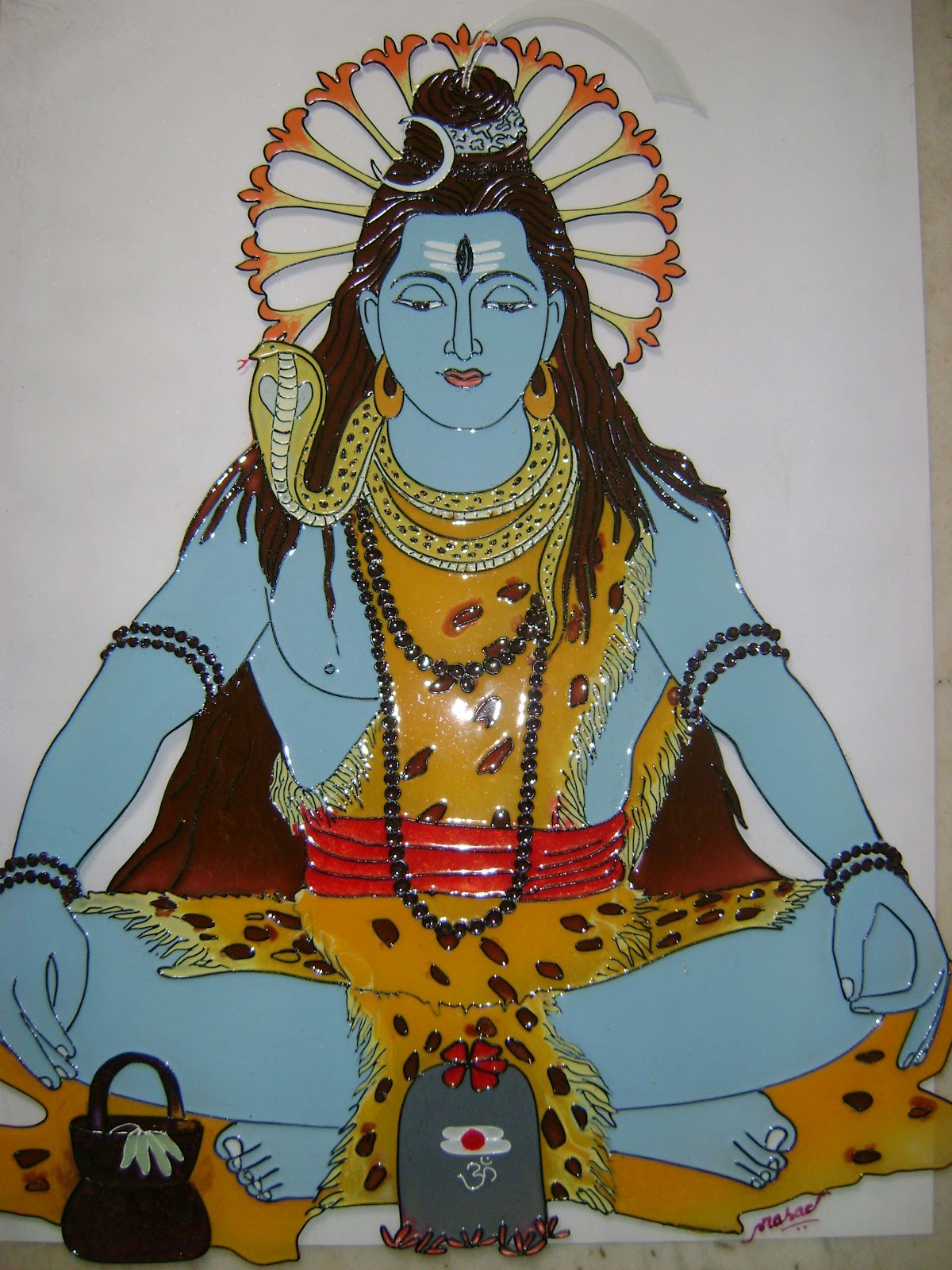 palette passion: Lord Shiva on Glass