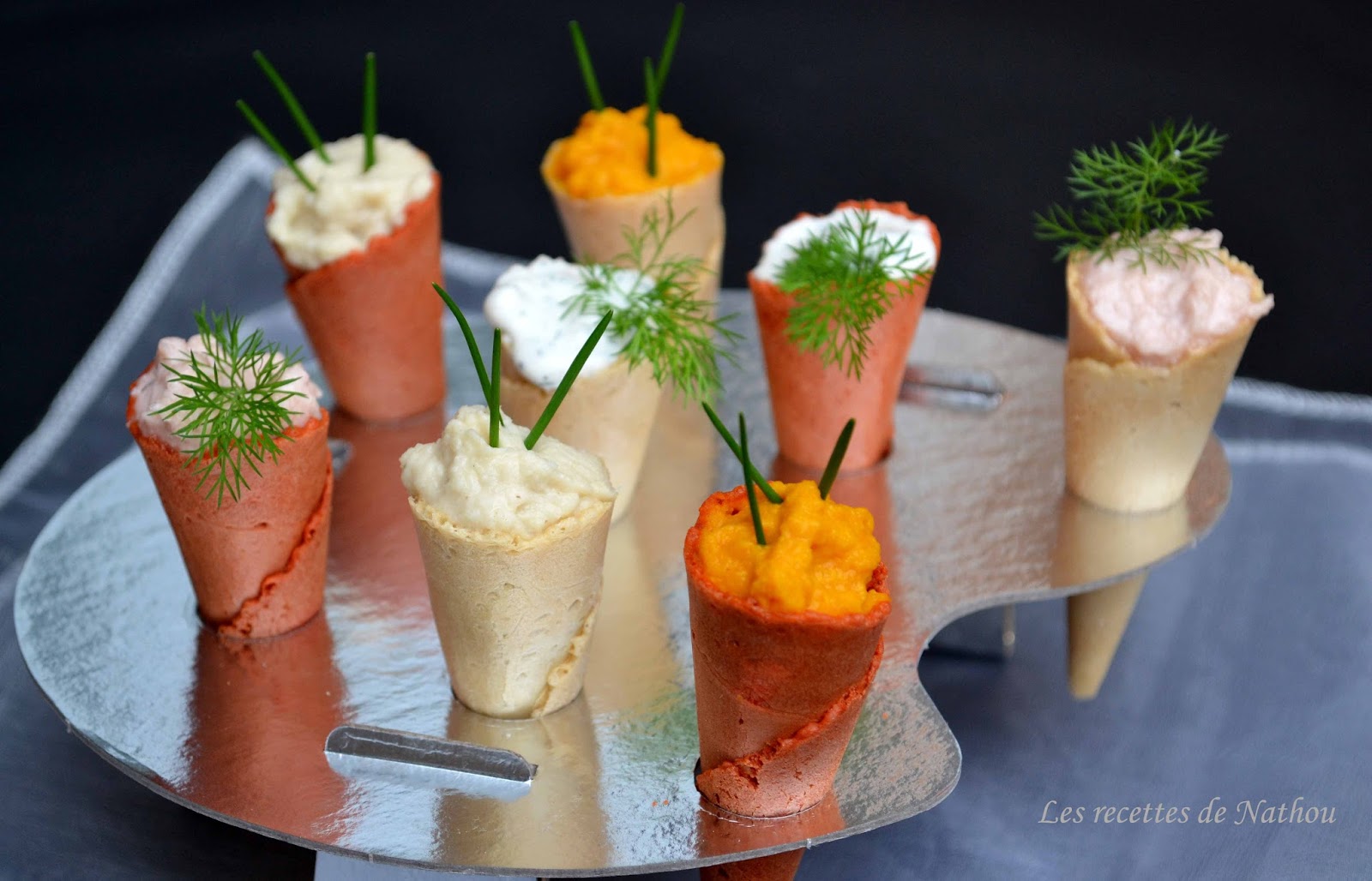 Ma cuisine au fil de mes idées...: Petits cornets salés pour l'apéro