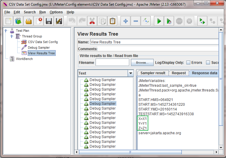 Jmeter Recycle On Eof Usage In Csv Data Set Config