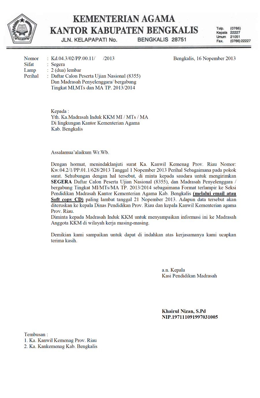 Contoh Surat 8355 - Contoh Surat