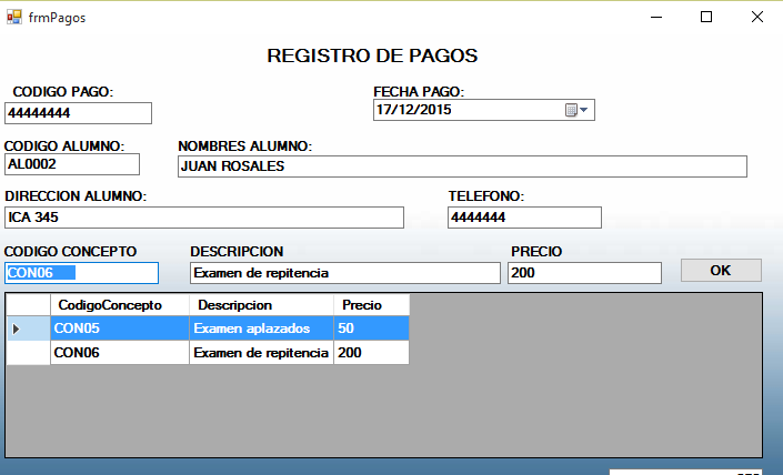 Programando con Visual Basic.Net 2019: Sistema de Gestión de Pagos - Visual Basic.Net 2013 - 2015
