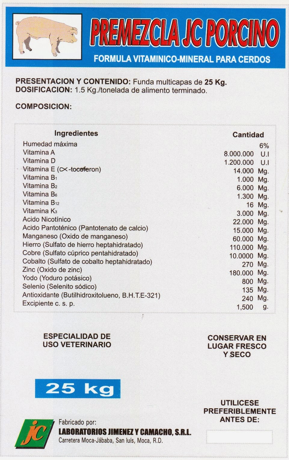 CERDOS ~ Laboratorio Jimenez & Camacho