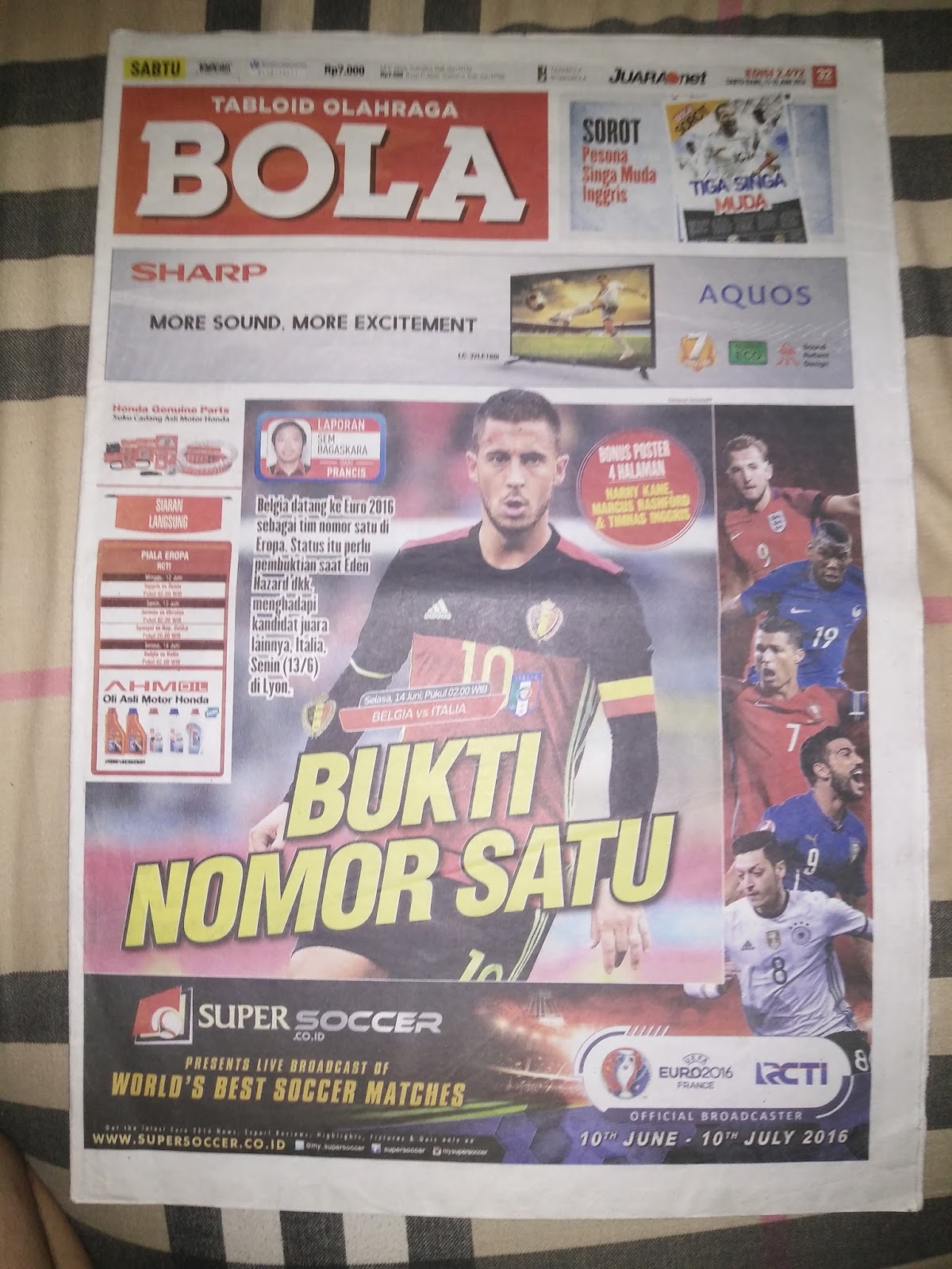 MY BLOG (Blog Ku): Cover Tabloid Bola 2016