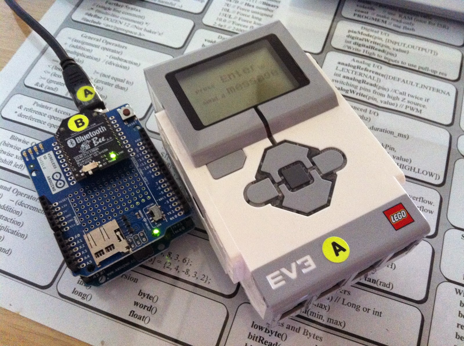 CH LEGO BLOG: EV3 對 Arduino 的藍芽通訊測試