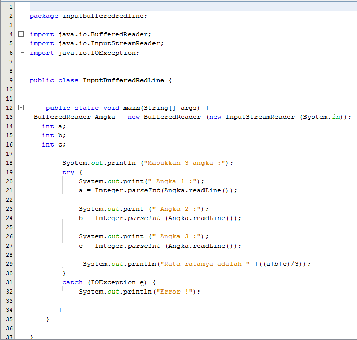 V-Class JAVA ( Input Dari Keybord ) - Task Blog