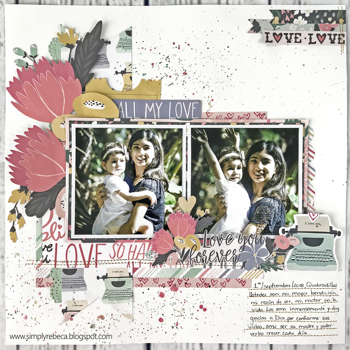 Love You Forever Layout - Simply Rebeca