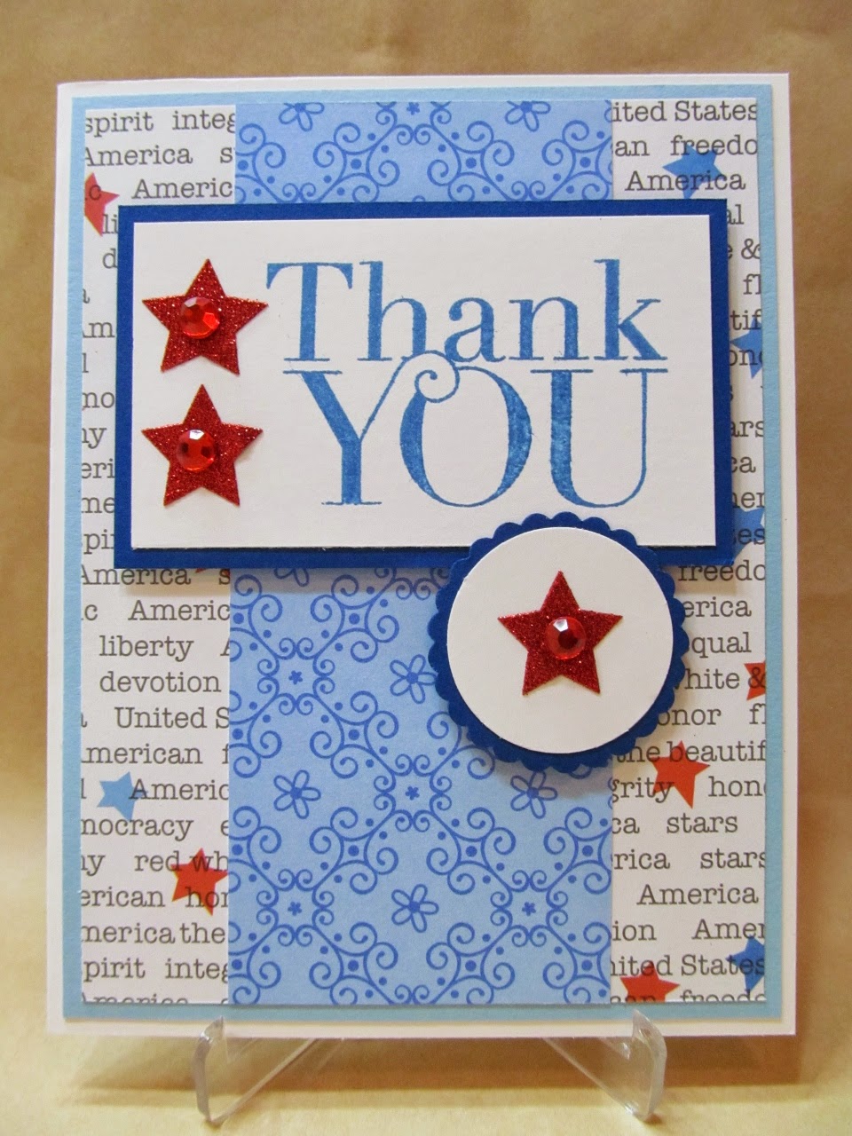 Savvy Handmade Cards: Patriotic Thank You Card