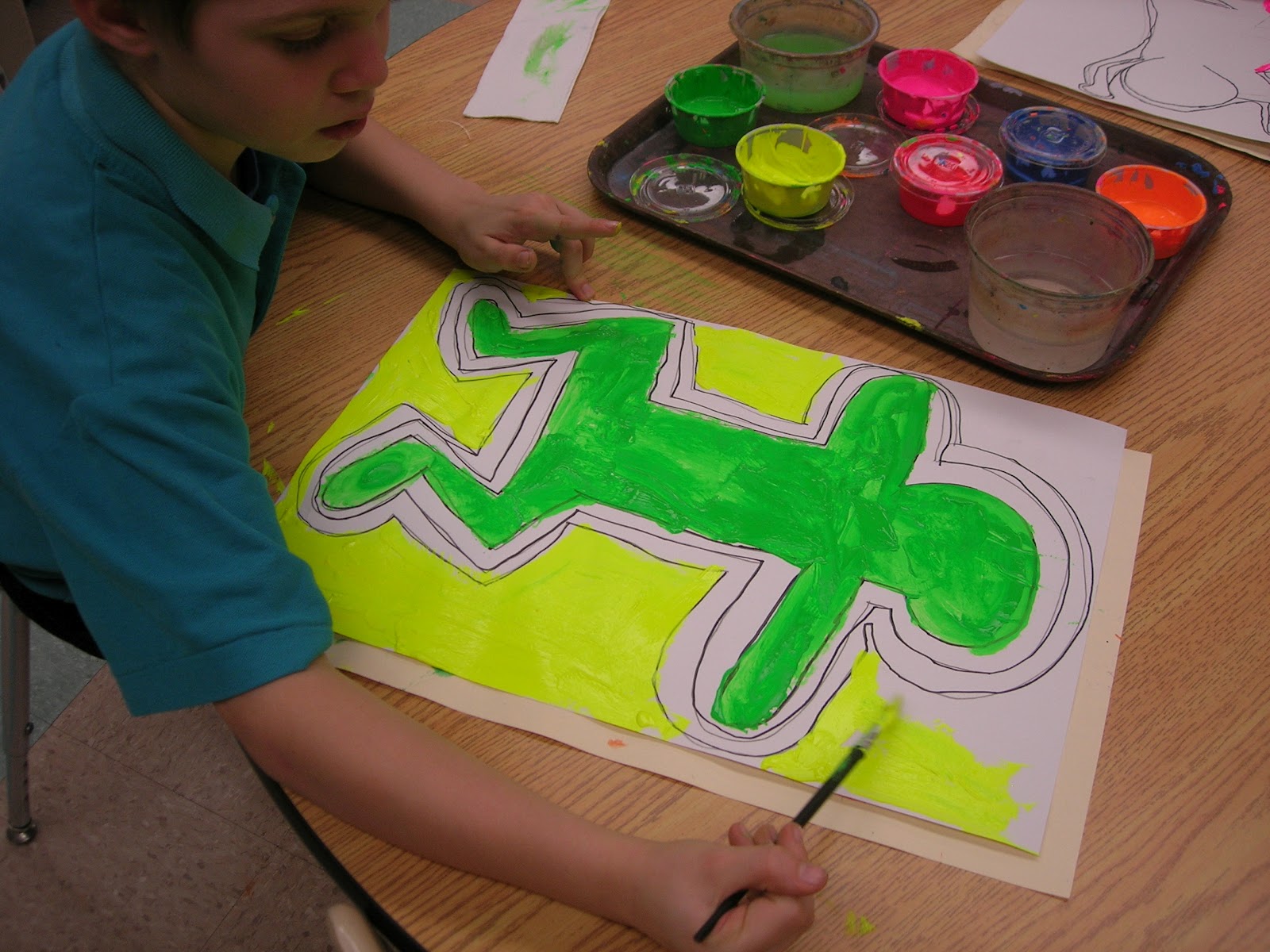 Mrs. Manzella's Student Gallery: 1ST GRADE: KEITH HARING ACTION FIGURES