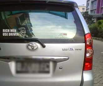 Sticker Rich Men Use Driver - Teman Promosi Digital