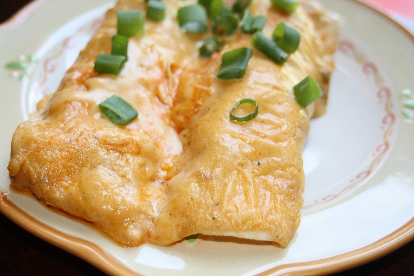 Paper Plates and China: Buffalo Chicken Enchiladas