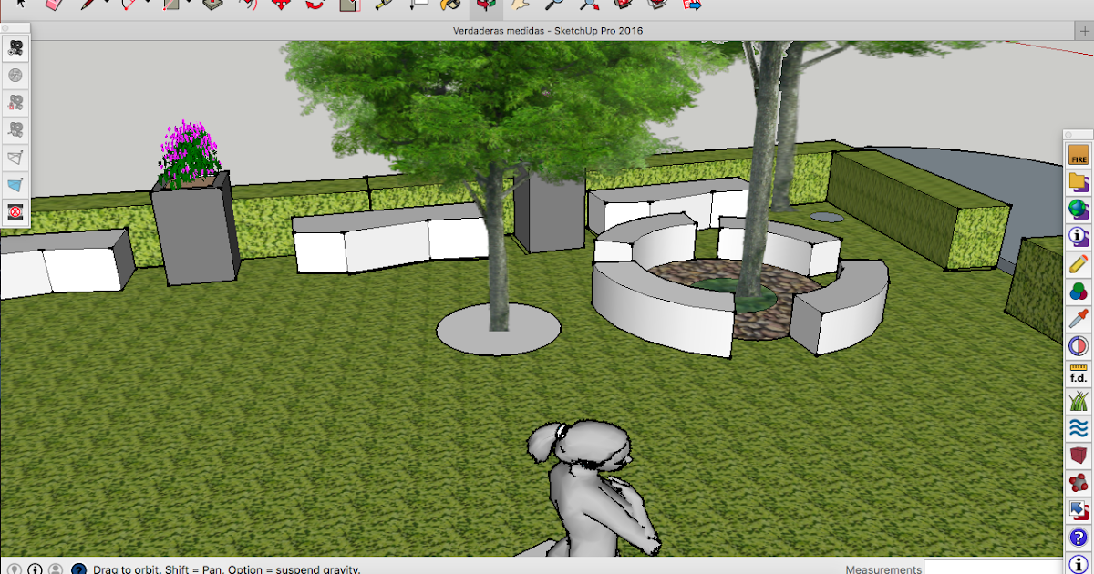 PARQUE HECHO EN SKETCHUP