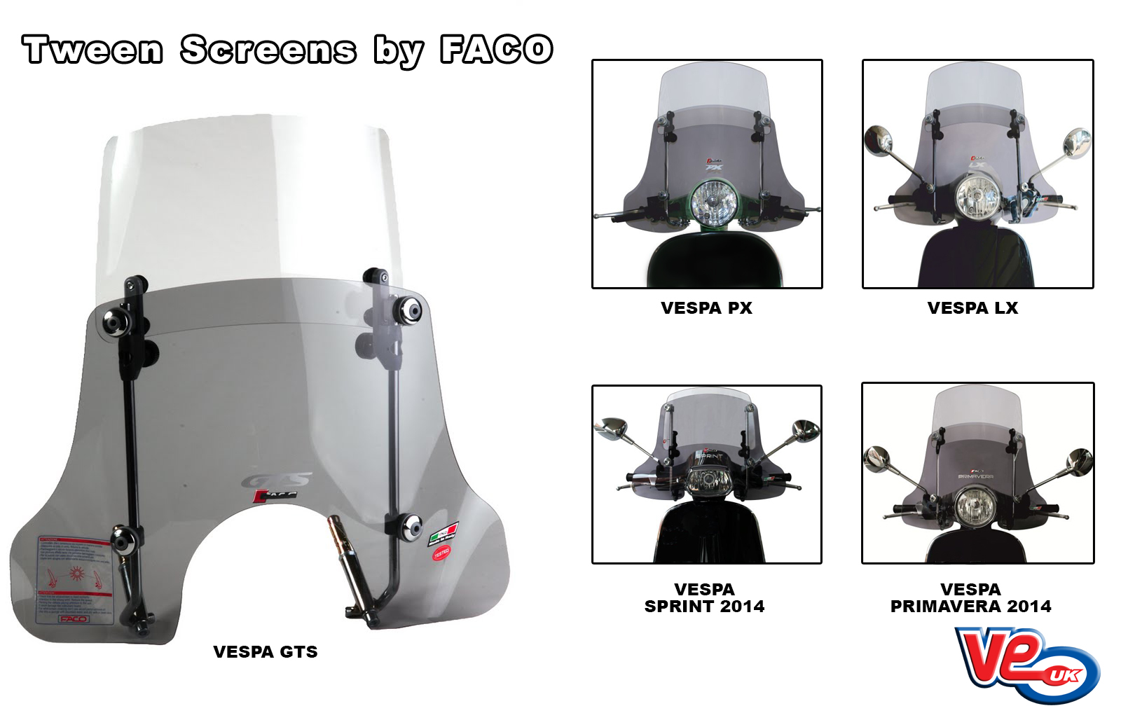 VE Scooter Spares: FACO Tween Screens - The Scooter Screen for All Seasons