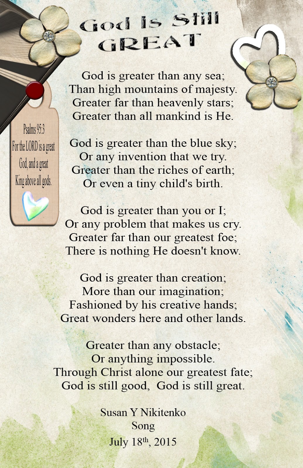 Treasure Box Poetry And Praise: God Is Still Great!