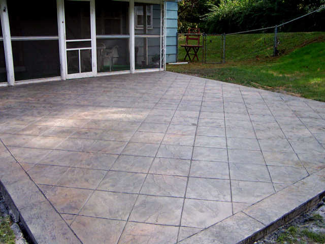 SLATE TILE ~ PATTERN CONCRETE