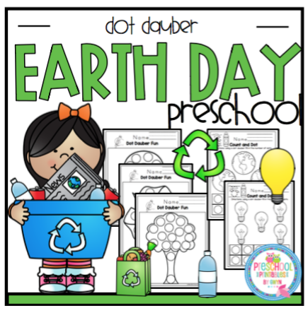 Earth Day Dot Dauber Fun (File Updated!) ~ Preschool Printables