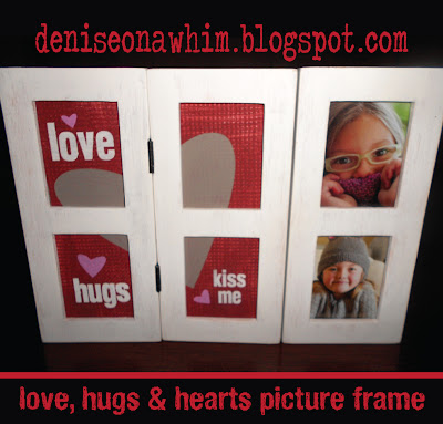 denise...on a whim: Valentine Picture Frame DIY