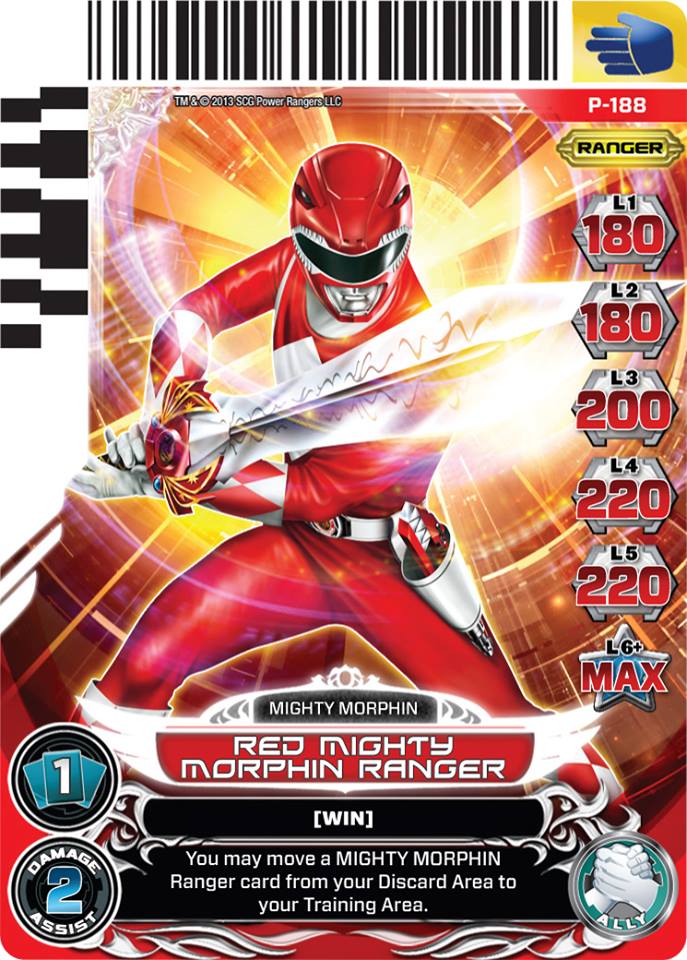 Power Rangers Megaforce Red Ranger Card
