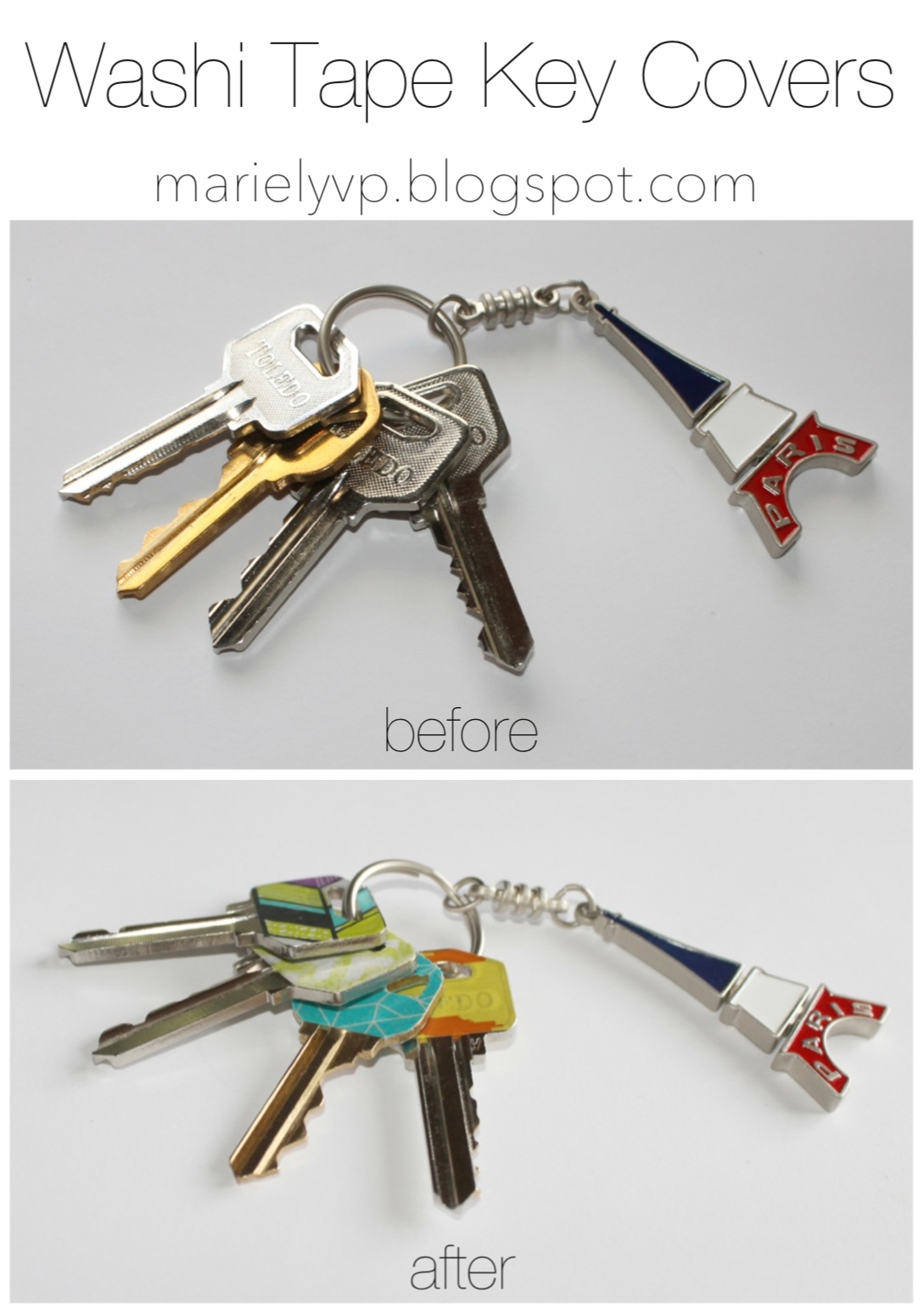 We Read!: DIY: Washi Tape Letter {and key covers}