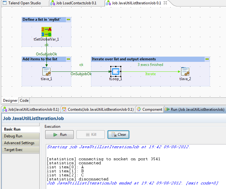 Bekwam Blog: Iterating Over a Java Collection with Talend Open Studio Bekwam Blog: Iterating Over a Java Collection with Talend Open Studio