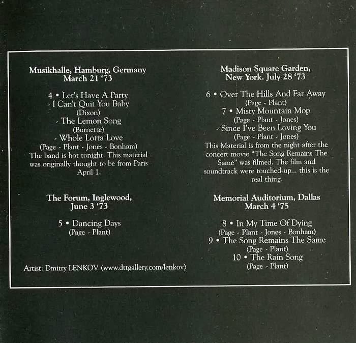 Led Zeppelin Bootlegs: Led Zeppelin - Archives-3 - Through The Years ...