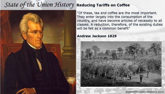 State of the Union History: 1829 Andrew Jackson - Reducing Tariffs on ...