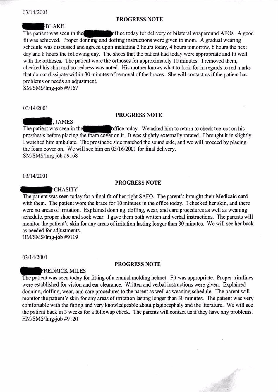 BraceBlogger 3 4 17 Historical O P Progress Notes 3 14 2001 braceblogger-3-4-17-historical-o-p-progress-notes-3-14-2001