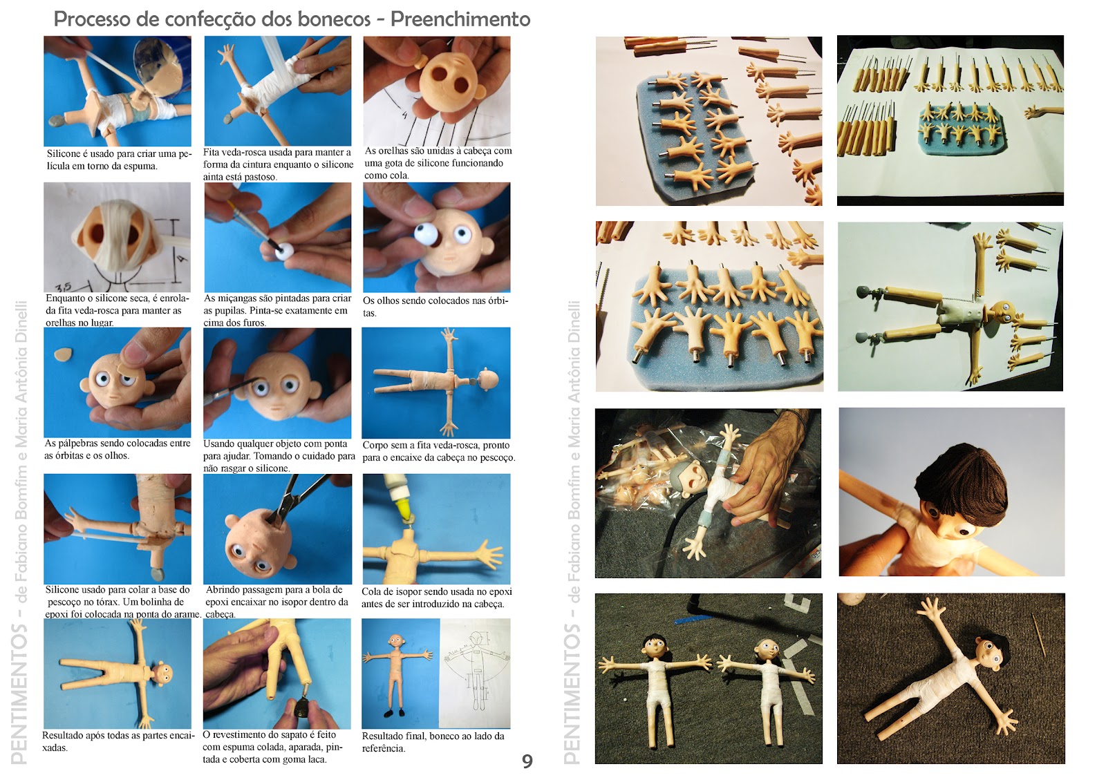 Home Pentimentos: Processo de Confecção dos Bonecos / Process of Making ...