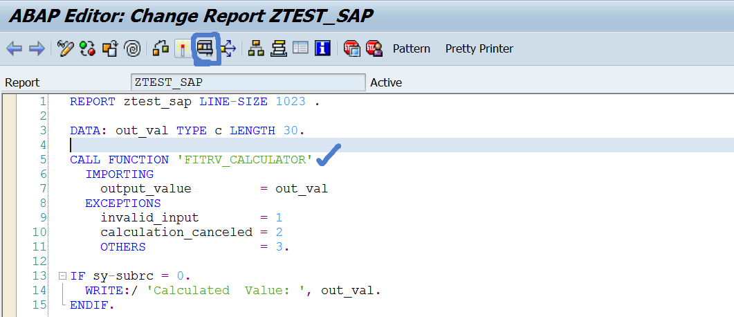 Techsap Calling Calculator In Abap Program