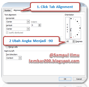 Cara Merubah Tampilan Text Secara Vertical Di Excel - Sampul Ilmu