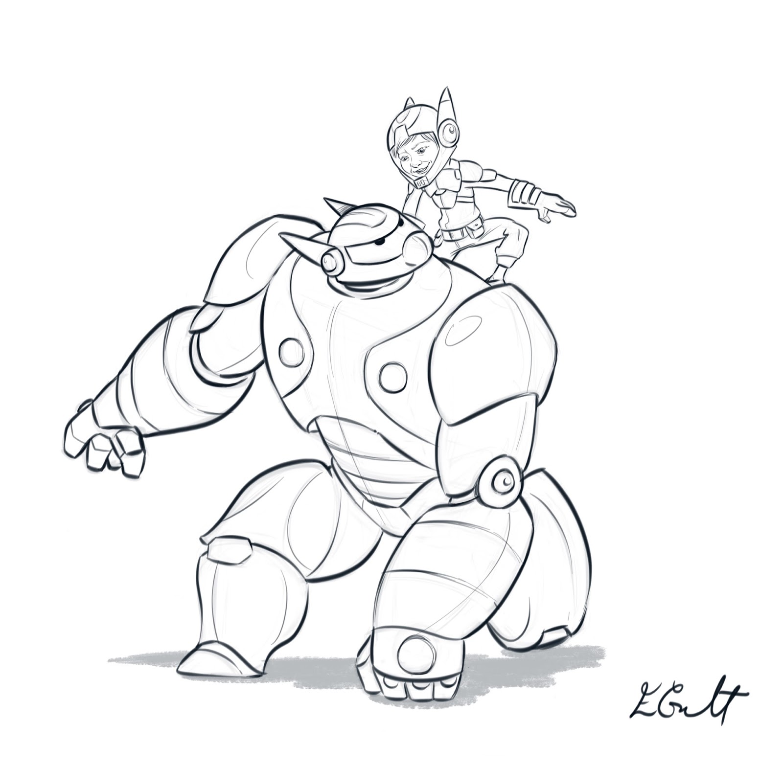 Bay Max Movie Sketch